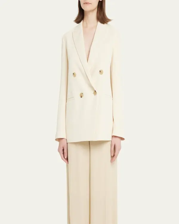 Vince Double-breasted Crepe Blazer