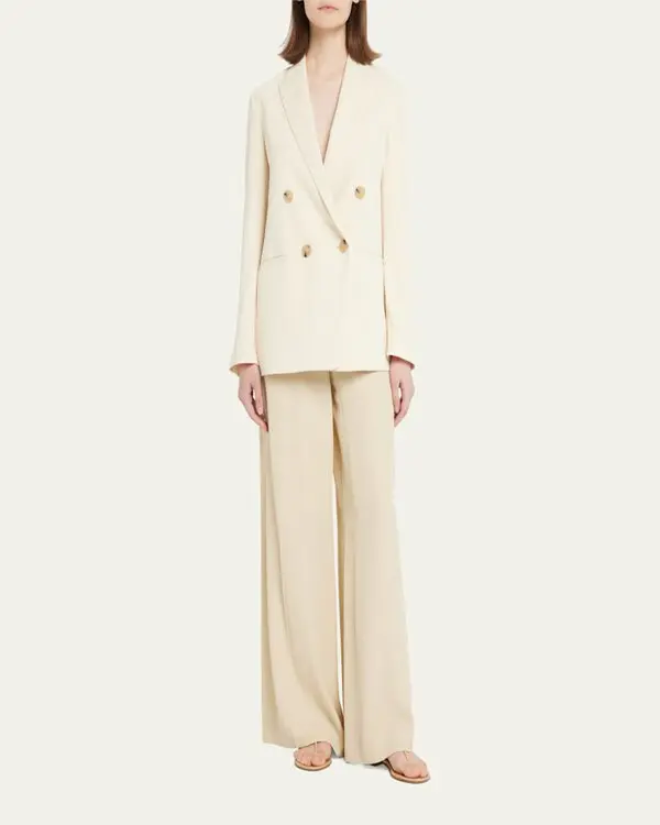 Vince Double-breasted Crepe Blazer