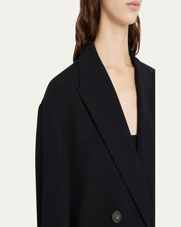Vince Double-breasted Crepe Blazer