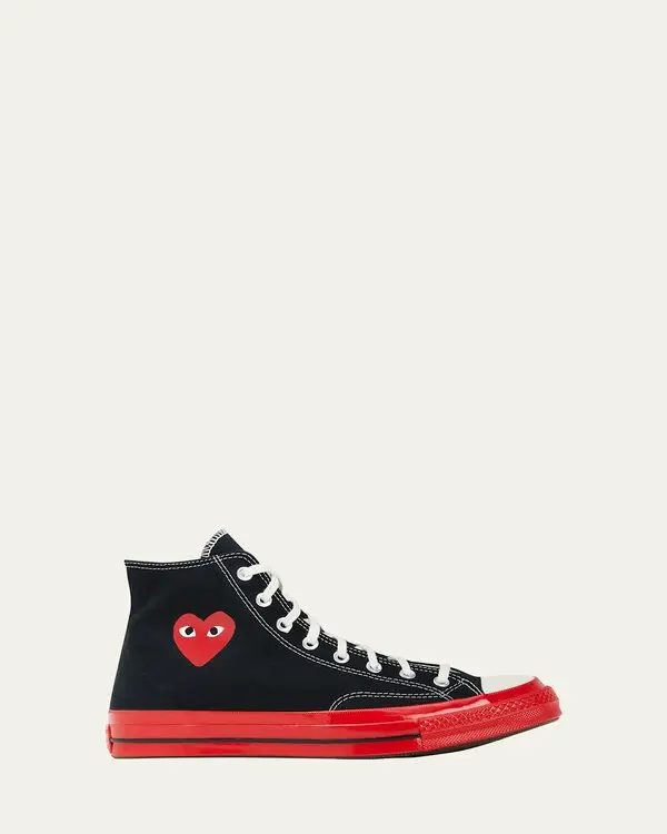 CDG PLAY X Converse Canvas High-top Sneakers - Black
