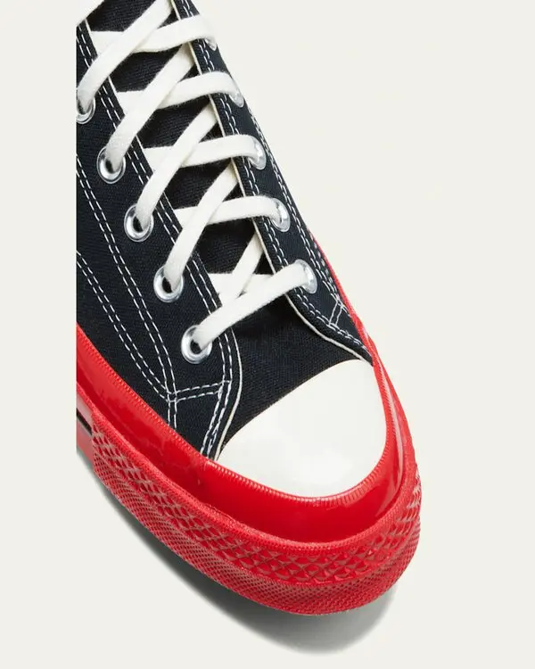 CDG PLAY X Converse Canvas High-top Sneakers - Black