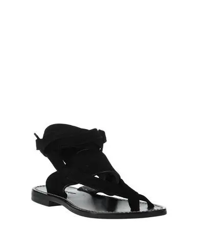 TWINSET Thong Sandal In Leather - Black