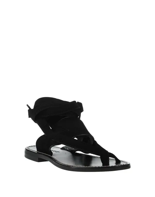 TWINSET Thong Sandal In Leather - Black