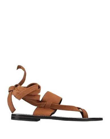 TWINSET Thong Sandal In Leather - Brown