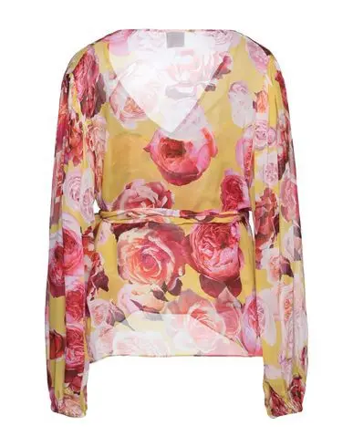 Pinko Floral-print Crepe Top - Yellow