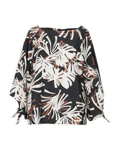 Alpha Studio Floral-print Top - Black