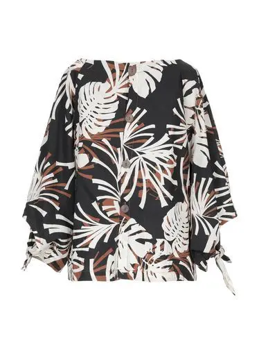 Alpha Studio Floral-print Top - Black