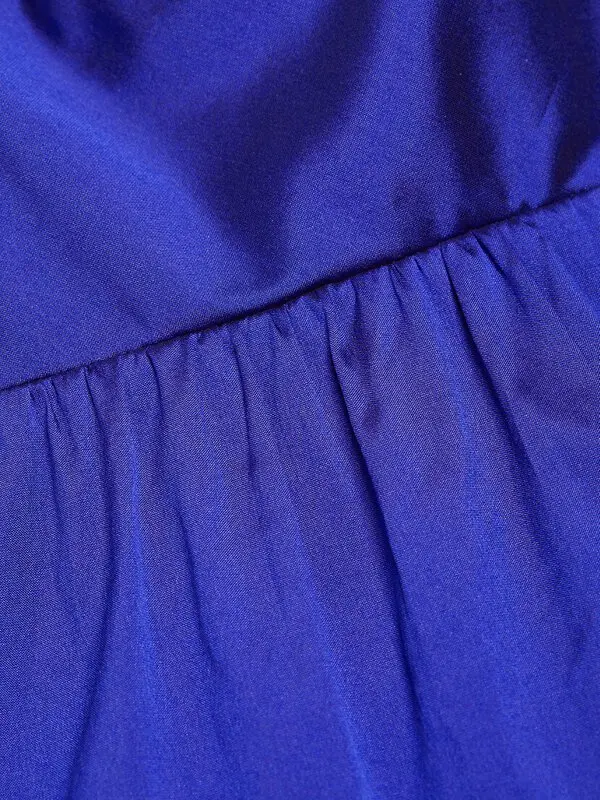 Amsale Taffeta V-neck Tiered Gown