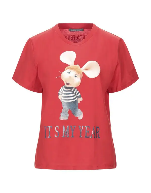 Alberta Ferretti Printed T-shirt - Red