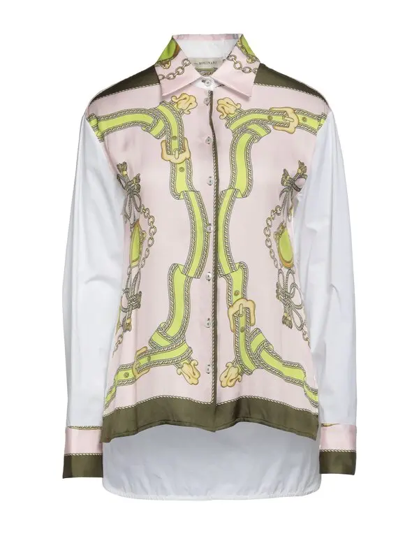 ANNA MOLINARI Printed Twill Shirt - Light Pink