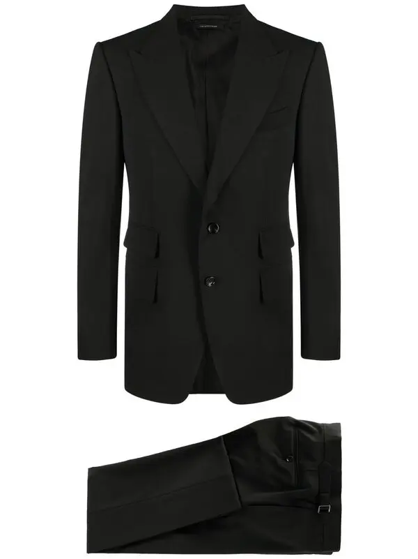 TOM FORD Shelton Bi-stretch Single-breasted Suit - Black