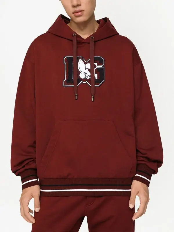 Dolce & Gabbana Logo-patch Cotton Hoodie
