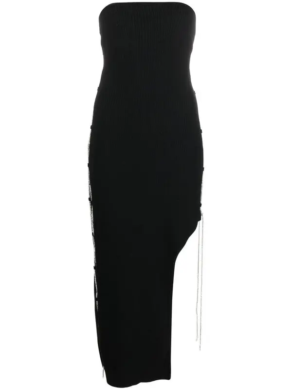 Giuseppe Di Morabito Crystal-chain Embellished Midi Dress