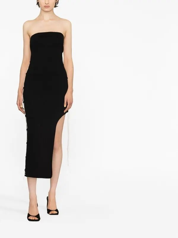 Giuseppe Di Morabito Crystal-chain Embellished Midi Dress