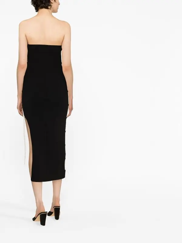 Giuseppe Di Morabito Crystal-chain Embellished Midi Dress
