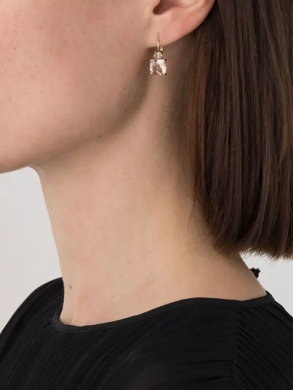 WOUTERS & HENDRIX 18kt Rose Morganite And Diamond Earrings