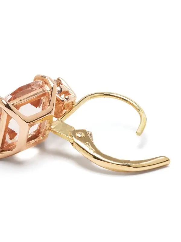 WOUTERS & HENDRIX 18kt Rose Morganite And Diamond Earrings