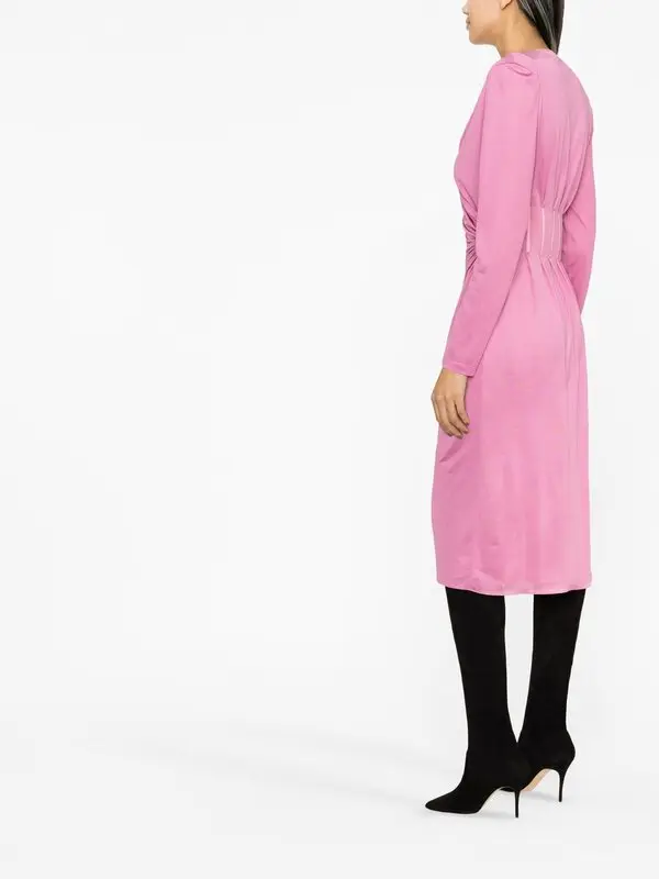 TOM FORD Ruched Wrap Midi Dress