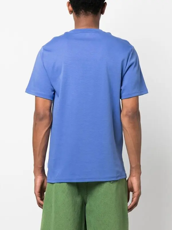 Gcds Logo-print Cotton T-shirt - Blue