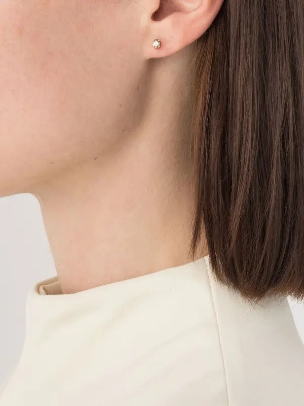 WOUTERS & HENDRIX 18kt Rose And Yellow Diamond Stud Earrings - Gold