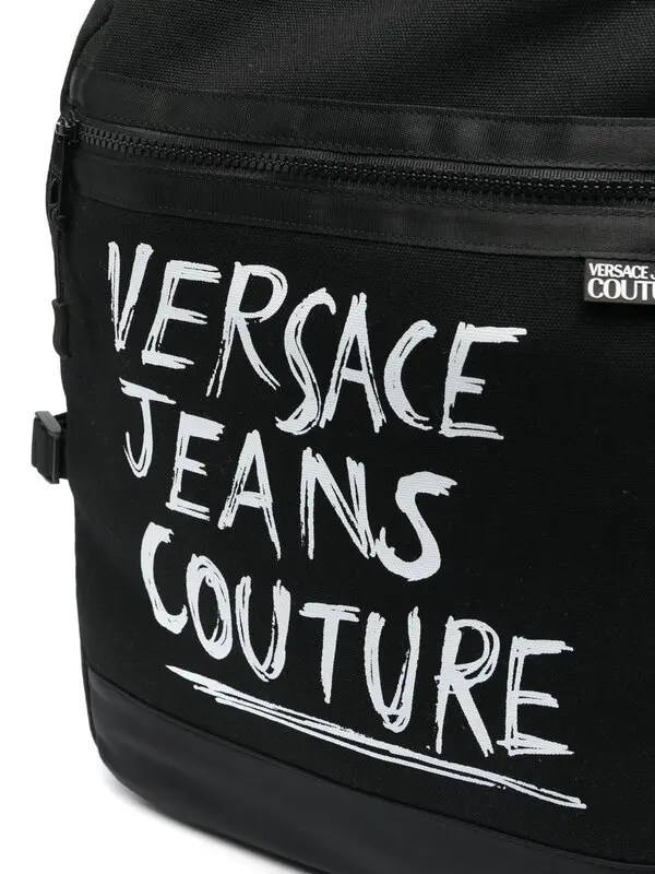 Versace Graffiti Logo-print Backpack