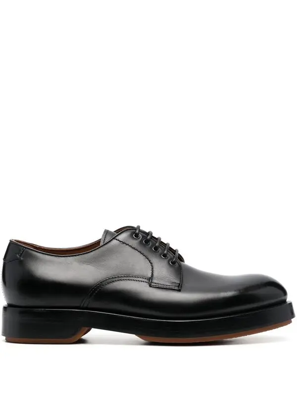 Zegna Polished-leather Derby Shoes