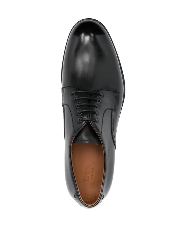 Zegna Polished-leather Derby Shoes