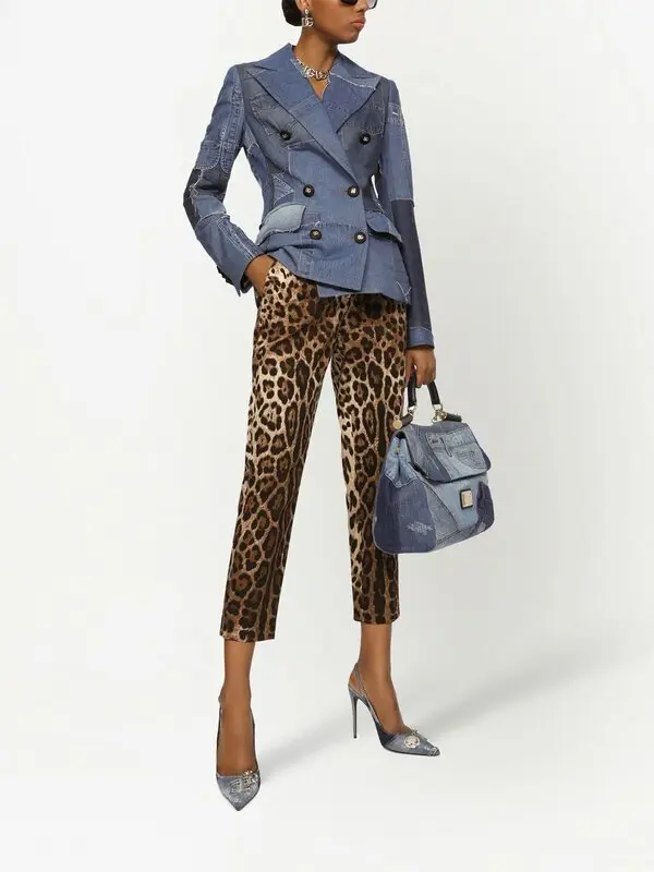 Dolce & Gabbana Leopard-print Tailored Trousers - Brown
