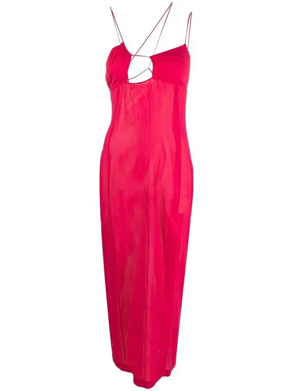 NENSI DOJAKA Long Asymmetric-neck Dress