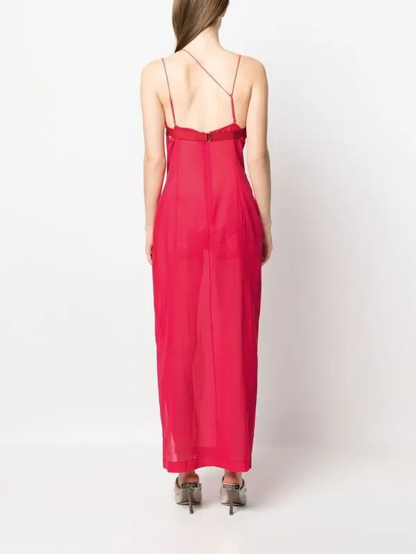 NENSI DOJAKA Long Asymmetric-neck Dress