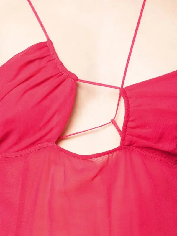 NENSI DOJAKA Long Asymmetric-neck Dress