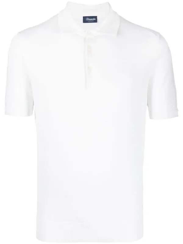 DRUMOHR Fine-knit Polo Shirt - White