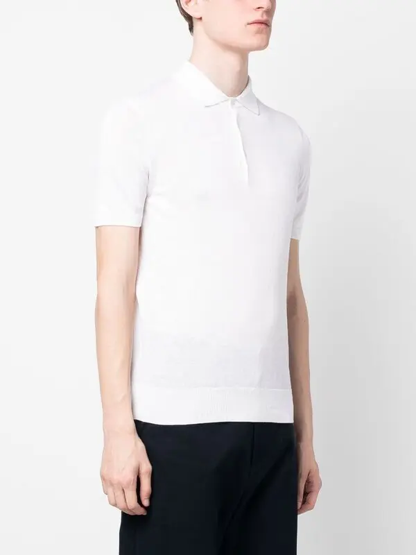 DRUMOHR Fine-knit Polo Shirt - White