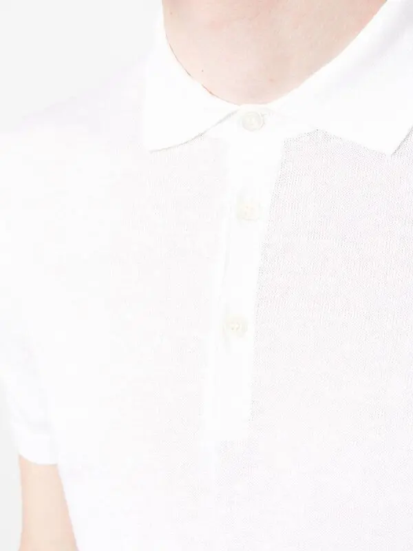 DRUMOHR Fine-knit Polo Shirt - White