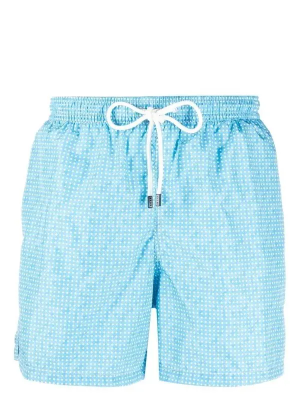 Fedeli Madeira Printed Swim Shorts - Blue