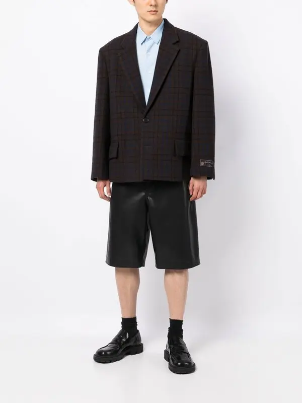We11Done Grid-pattern Blazer