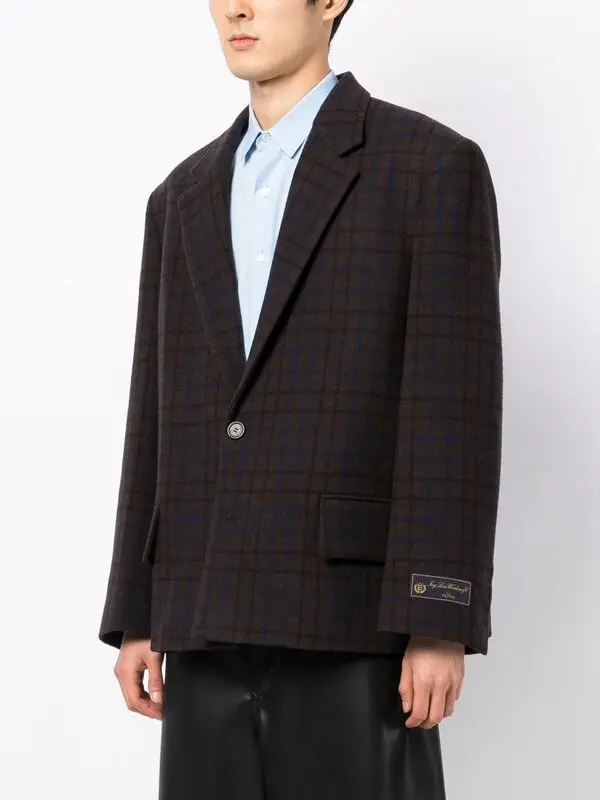We11Done Grid-pattern Blazer