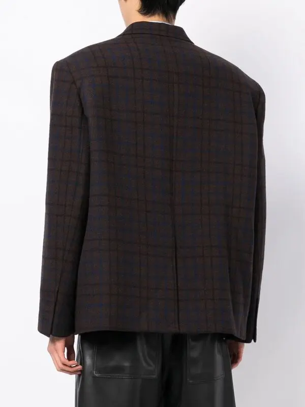 We11Done Grid-pattern Blazer