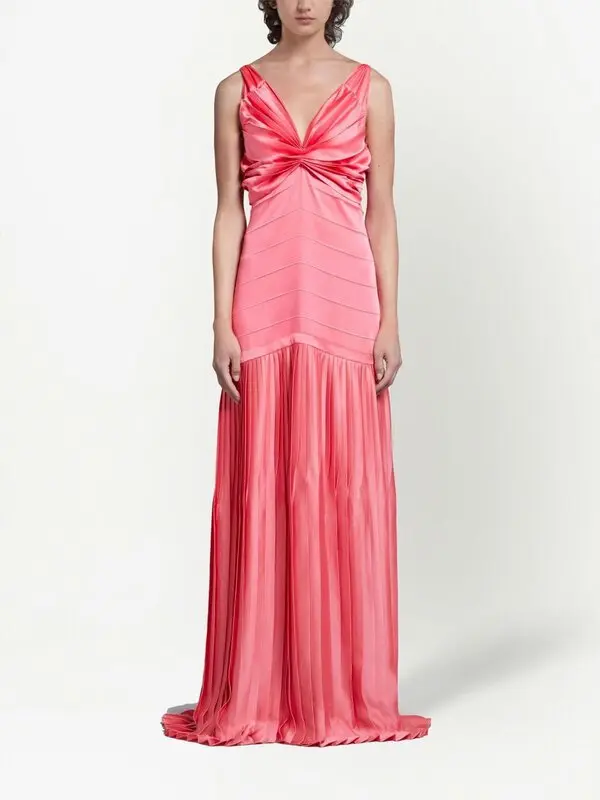 Marni Gathered Pleated Gown