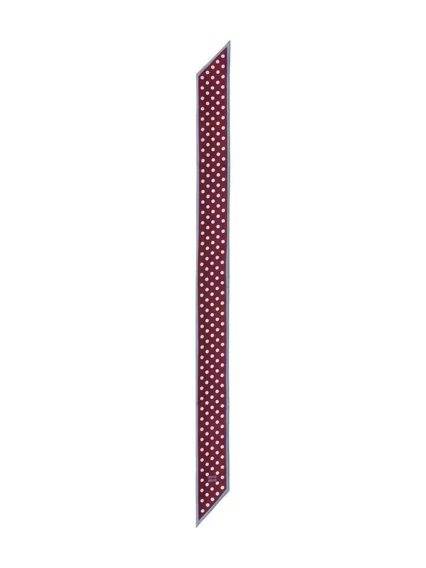 Miu Miu Polka Dot-print Twill Scarf - Red