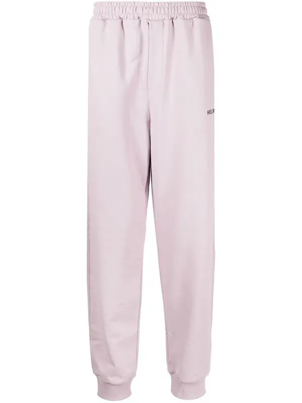 Helmut Lang Logo-print Tapered Track Pants - Purple