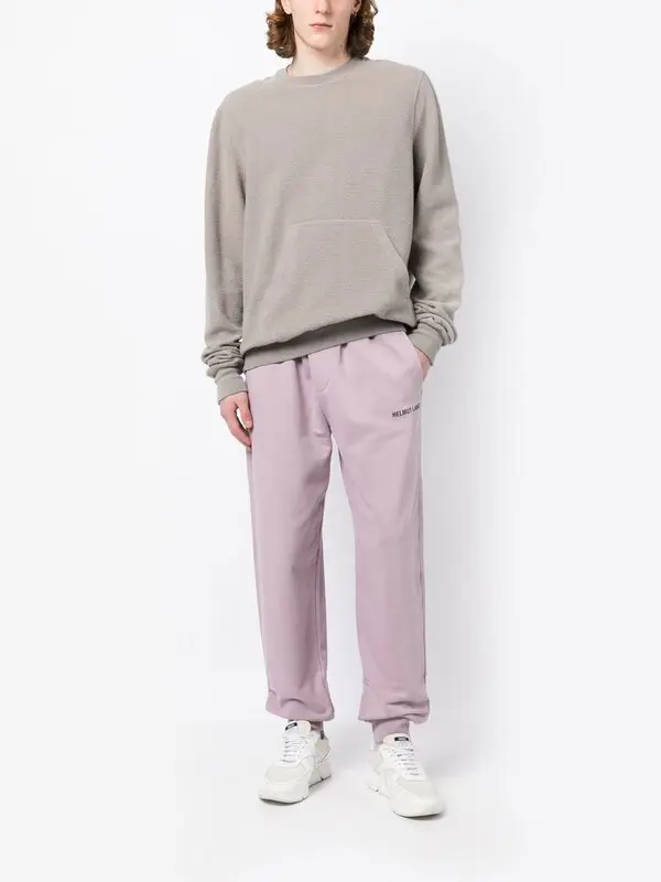 Helmut Lang Logo-print Tapered Track Pants - Purple