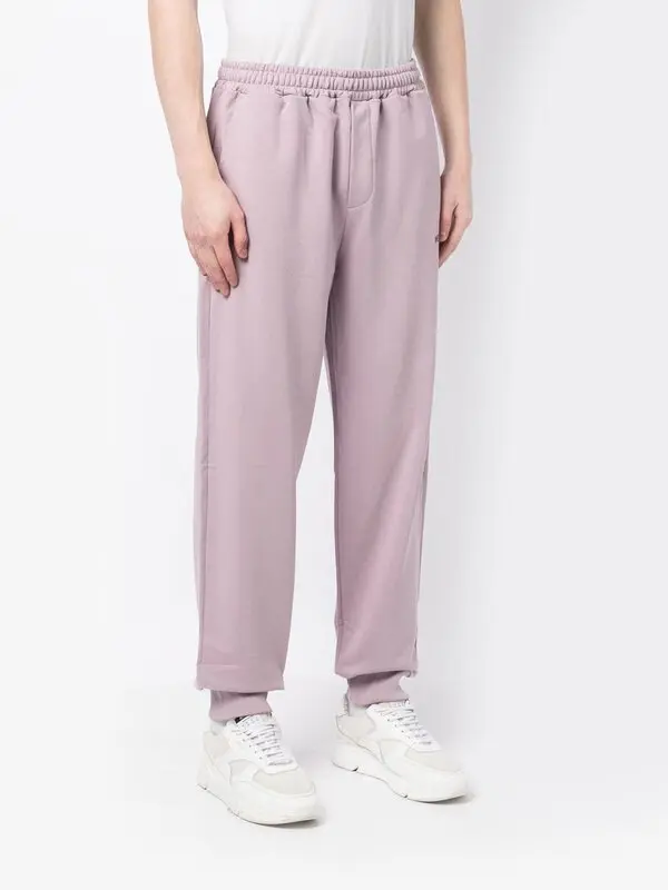 Helmut Lang Logo-print Tapered Track Pants - Purple