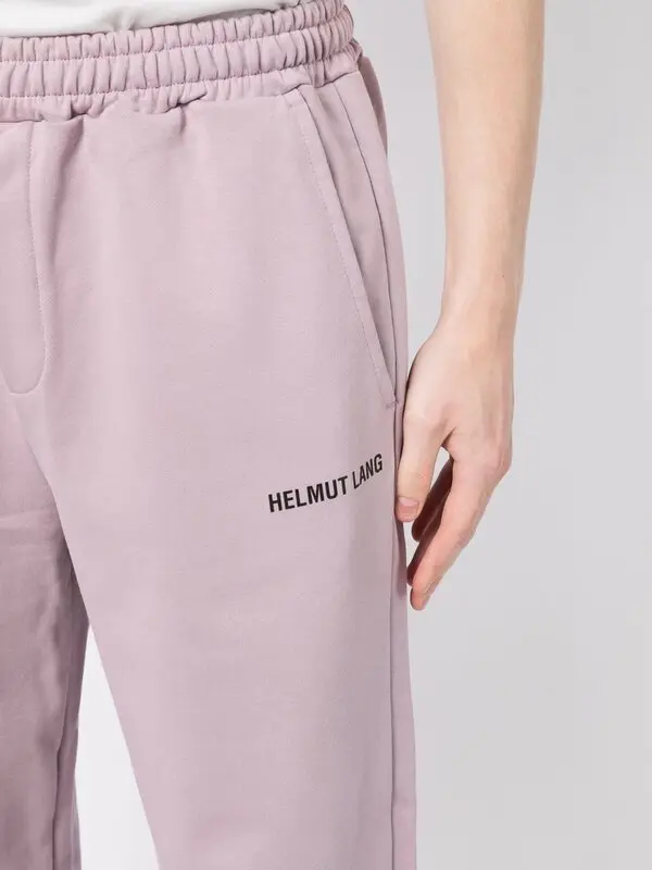 Helmut Lang Logo-print Tapered Track Pants - Purple