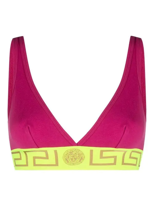 Versace Greca-print Bra