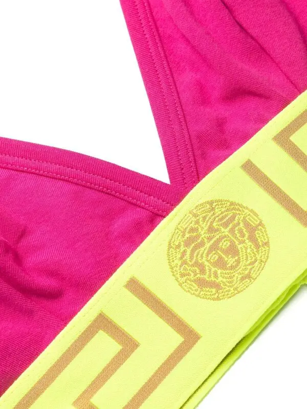Versace Greca-print Bra