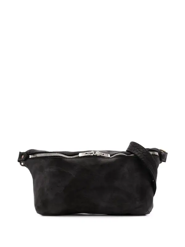 Guidi Full-grain Leather Messenger Bag - Black