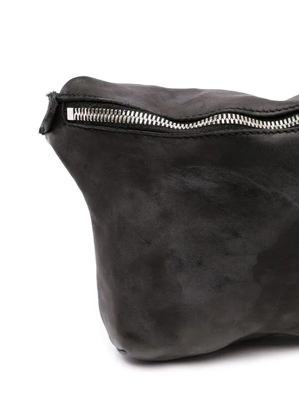Guidi Full-grain Leather Messenger Bag - Black