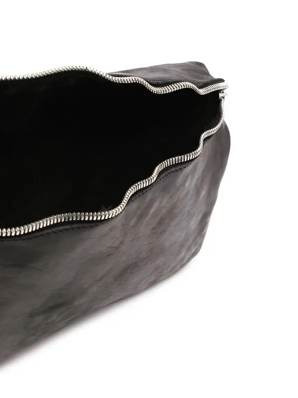 Guidi Full-grain Leather Messenger Bag - Black