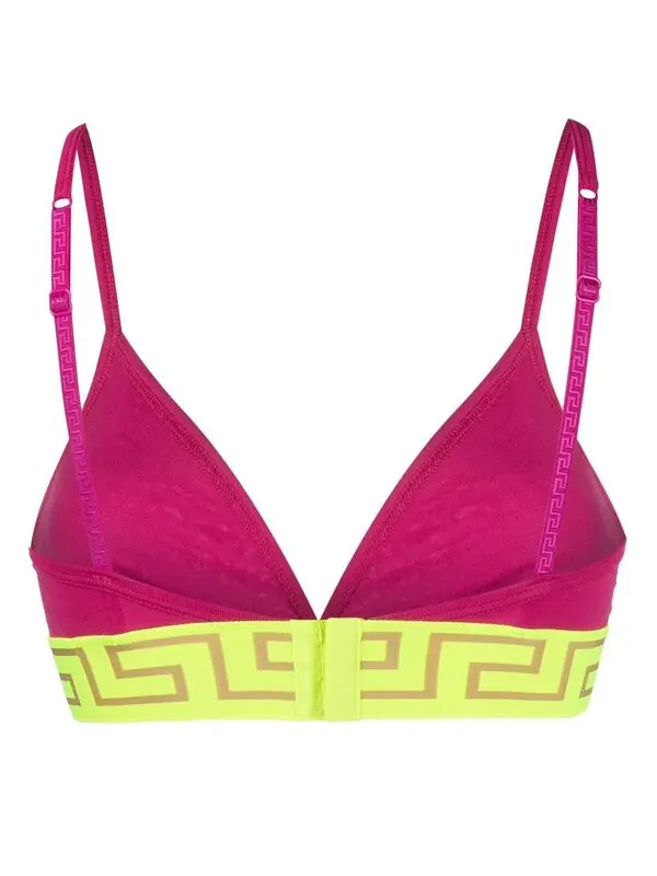 Versace Greca-print Bra - Pink
